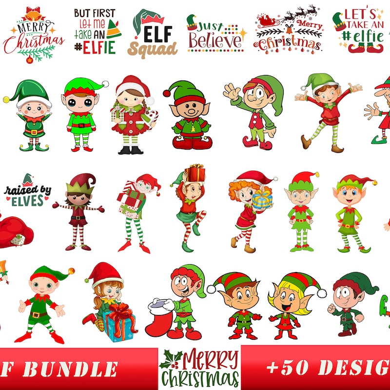 Christmas Elves Svg - Etsy