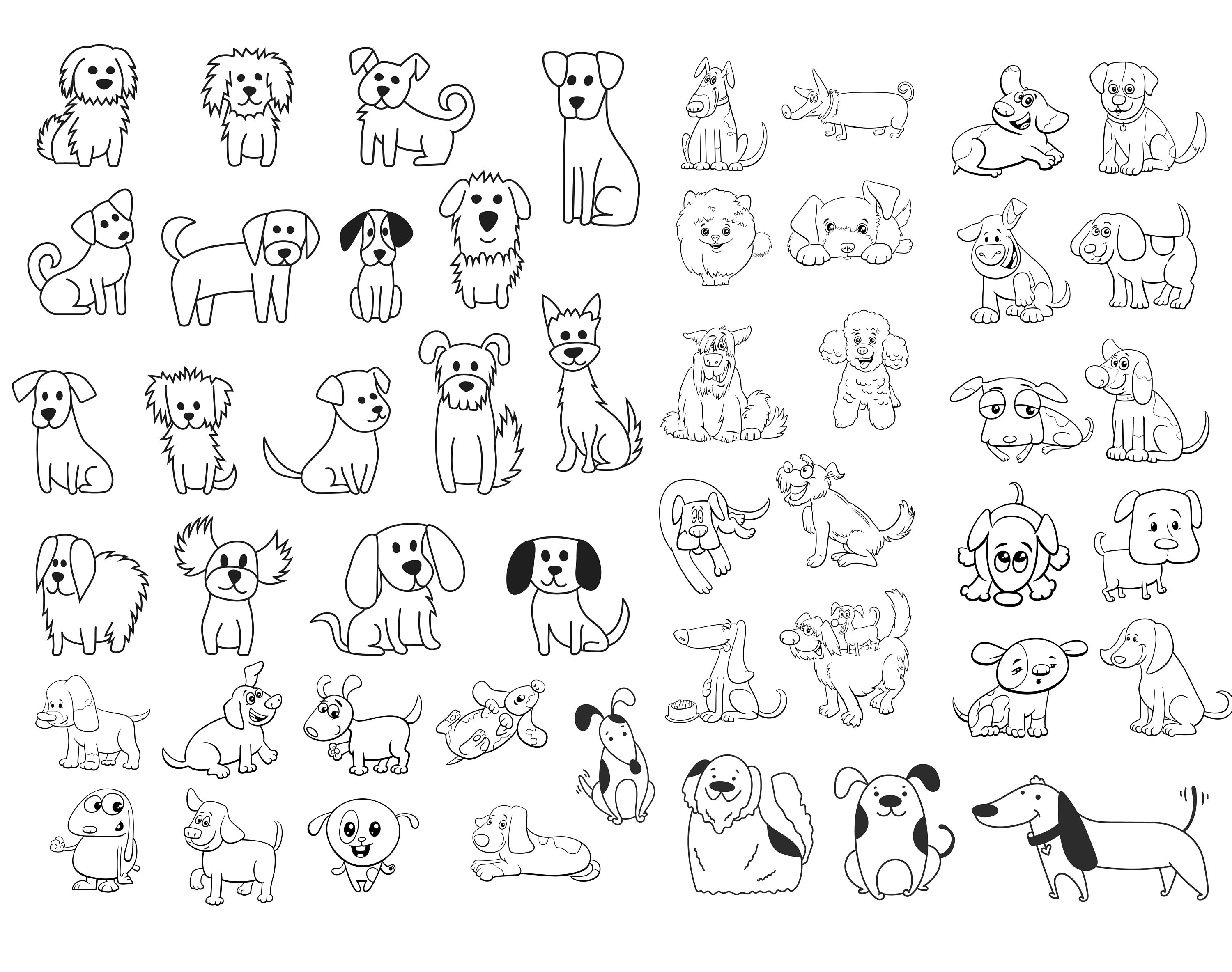 Dog Svg BIG Bundle, Dog Drawing Svg, Dog Svg, Dog Lover Svg, Dog ...