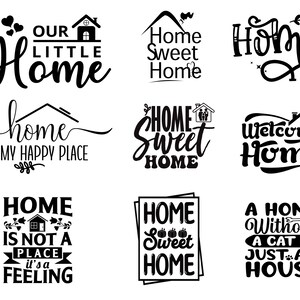 Home Svg Bundle, Home Sweet Svg, Sweet Home Clipart, Home Design, Home ...