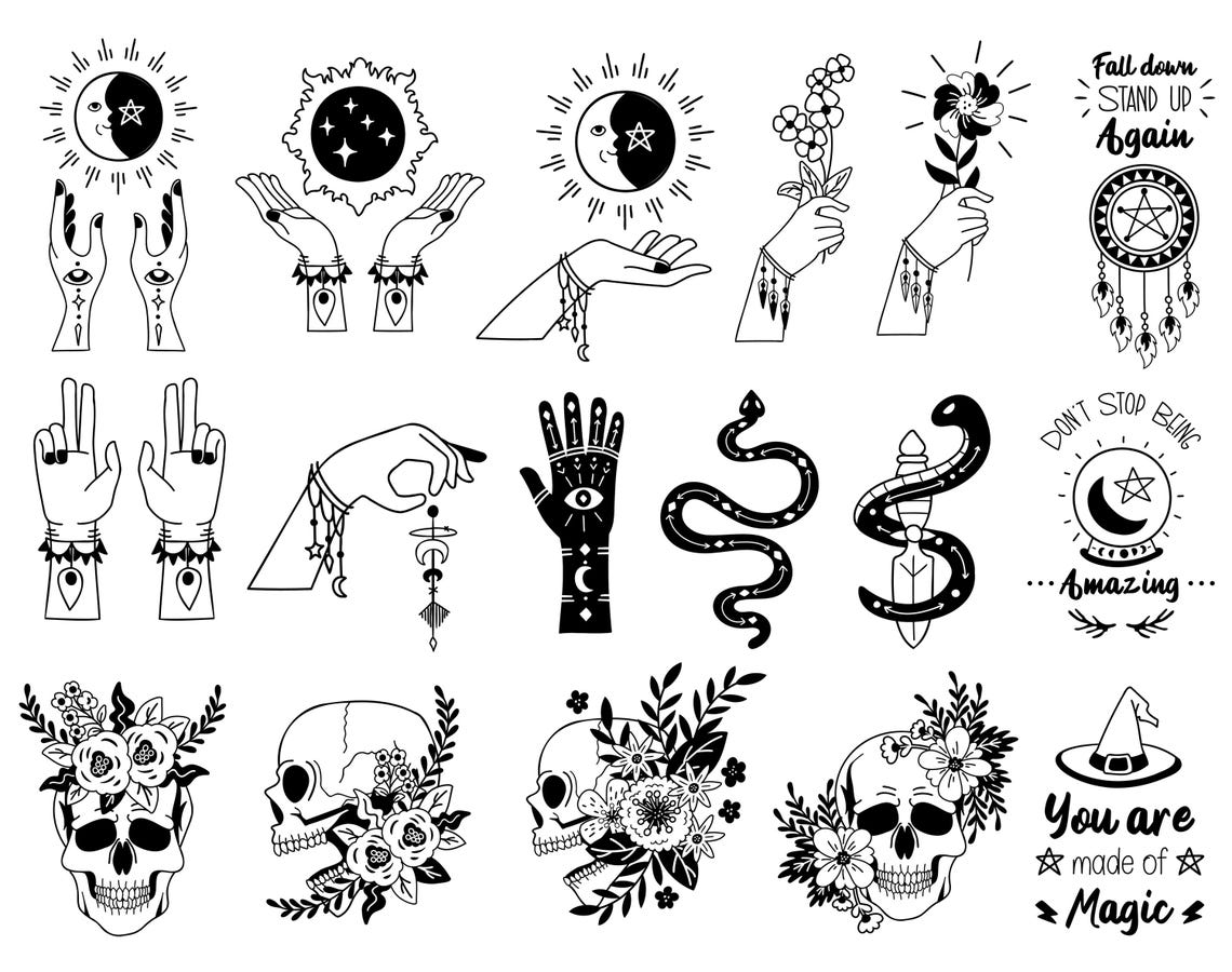 200 Witchcraft Svg, Magical Svg, Mystic Svg, Magic Svg, Celestial Svg ...