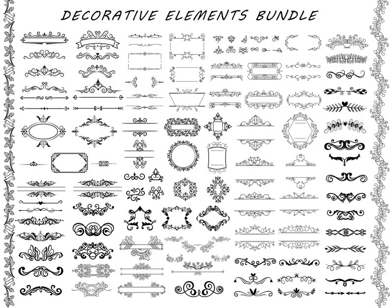330+ File Decorative Elements Svg, Ornaments Svg, Wedding Svg, Frame ...