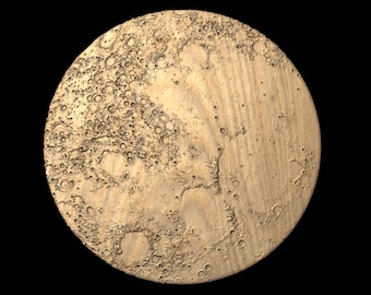 Moon STL File, Moon, Moon CNC Files, Cnc Wall Decor, Cnc Art, Moon for ...