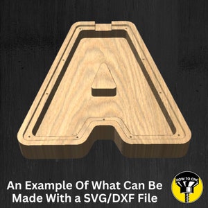 Letter A Money Box Cnc File, Money Box SVG, Money Box DXF File, Kids ...