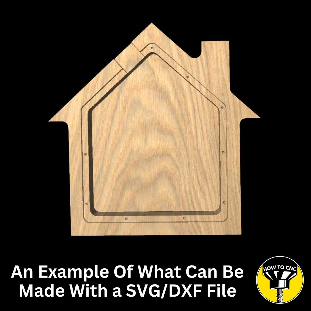 House Money Box CNC File, Home Money Box SVG, Money Box DXF File, First ...