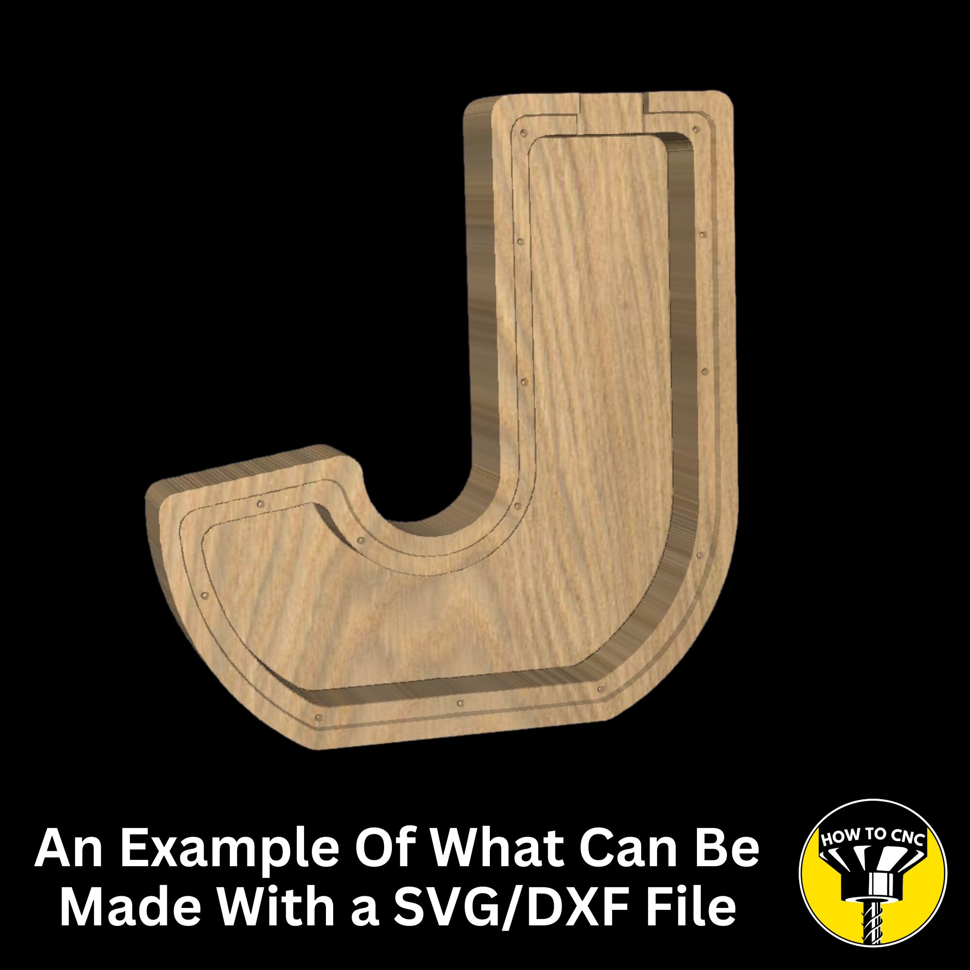 Letter J Money Box Cnc File, Money Box SVG, Money Box DXF File, Kids ...