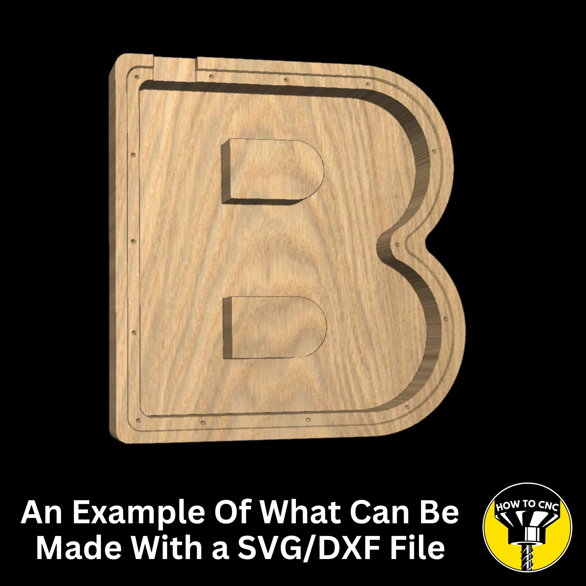 Letter B Money Box CNC File, Money Box SVG, Money Box DXF File, Kids ...