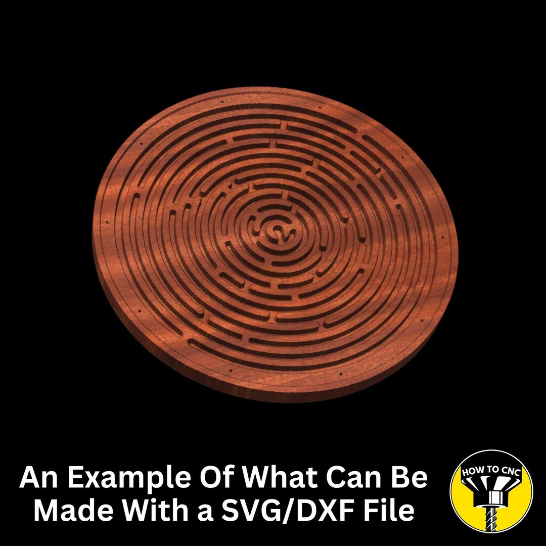 CNC Maze SVG File, Cnc Maze DXF File, Handheld Maze Cnc File, Wooden ...