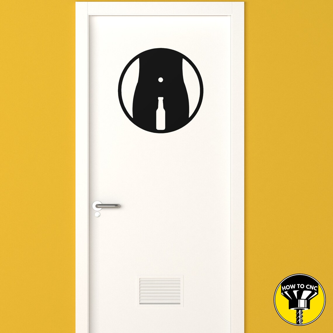 Restroom Door Sign STL File, Bathroom Sign, Bar Toilet Sign STL ...