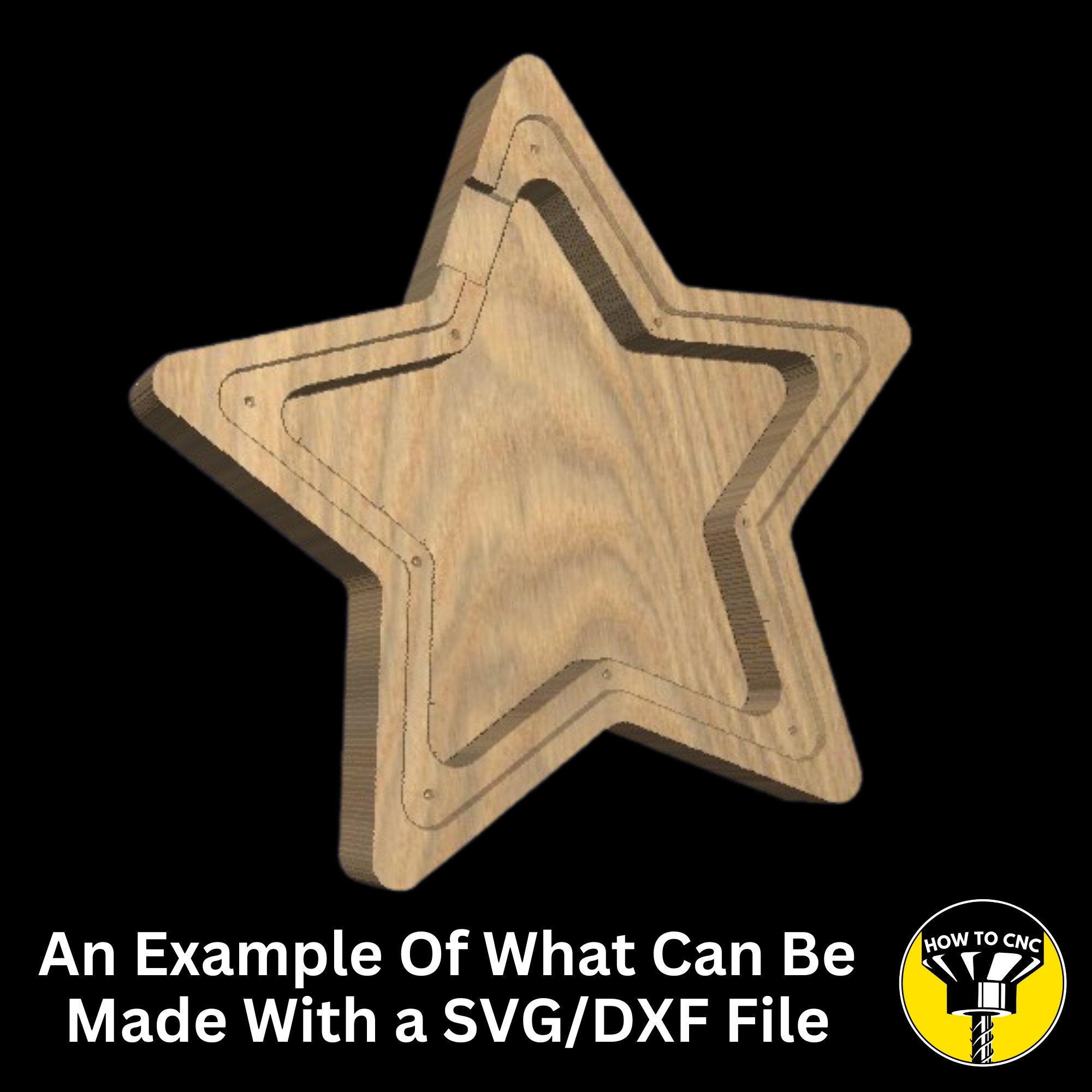 Star Money Box CNC File, Money Box SVG, Money Box DXF File, Kids Money ...