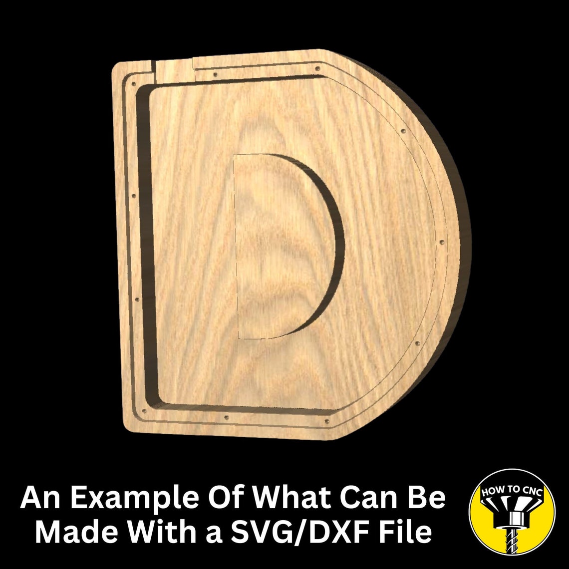 Letter D Money Box Cnc File, Money Box SVG, Money Box DXF File, Kids ...