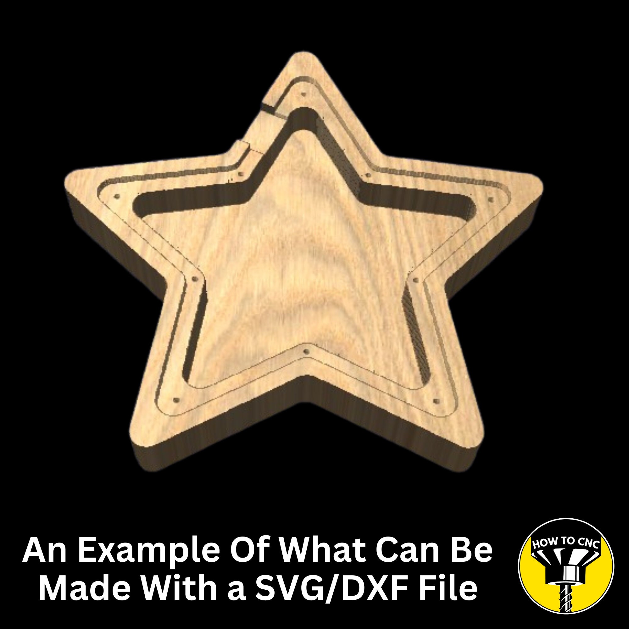 Star Money Box CNC File, Money Box SVG, Money Box DXF File, Kids Money ...