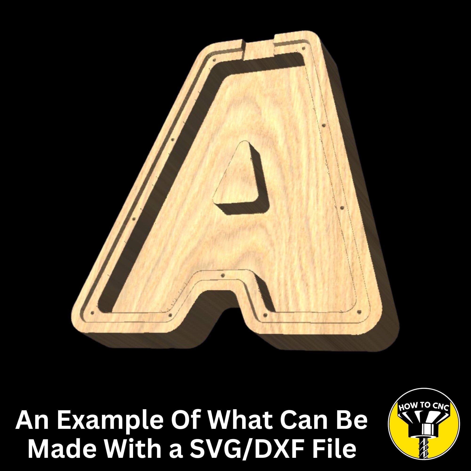 Letter A Money Box Cnc File, Money Box SVG, Money Box DXF File, Kids ...