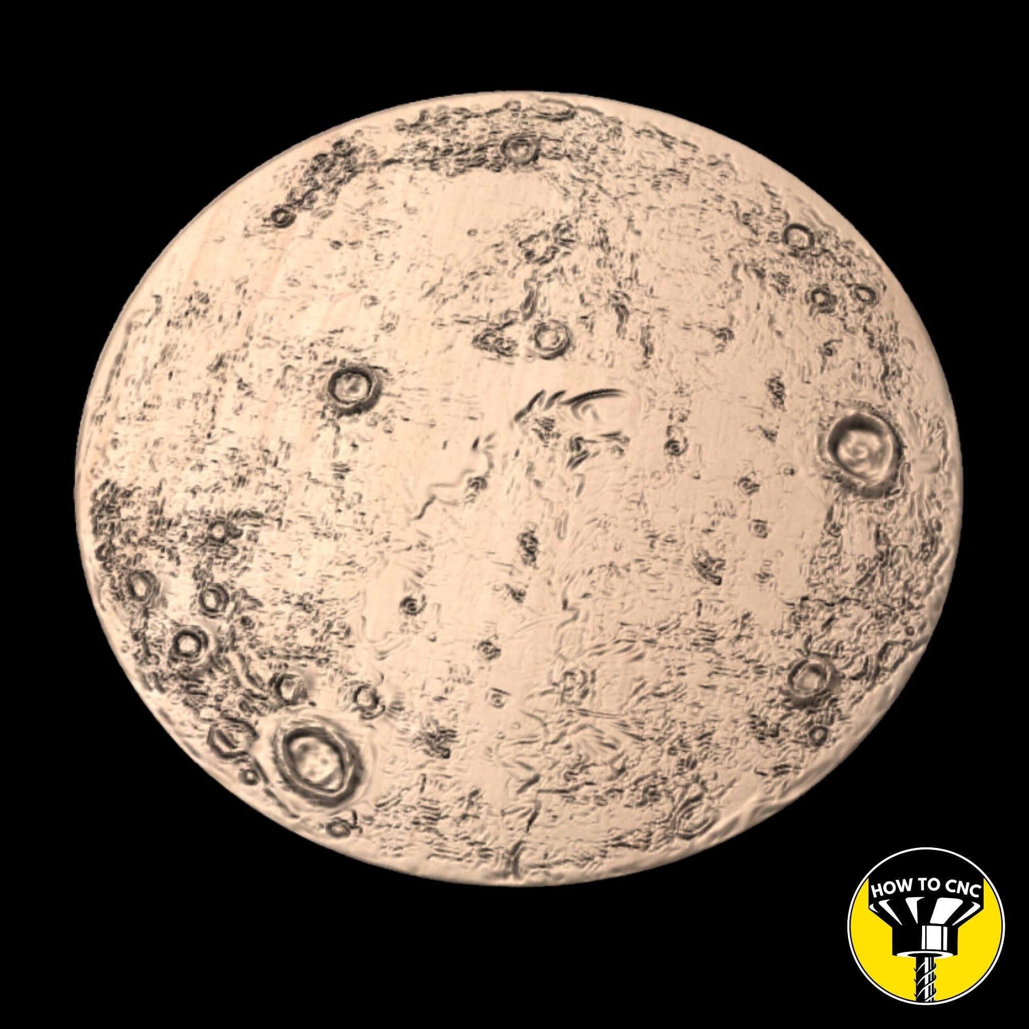 Moon Stl File Moon Moon Cnc Files Cnc Wall Decor Cnc Art Moon For
