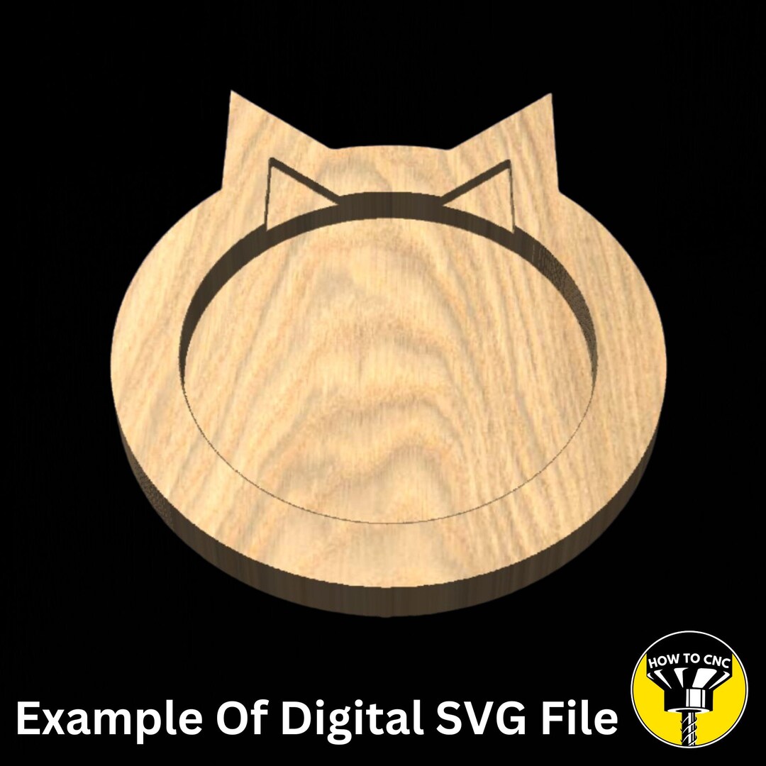 Cat Bowl SVG, Cat Bowl DXF, Cat Bowl Ai, Cat Bowl EPS, Cat Bowl Router ...