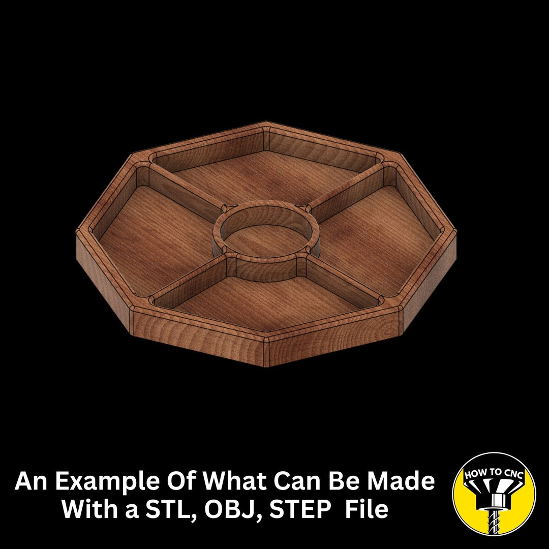 Hexagon Tray STL, OBJ, and STEP Files for Cnc Routers, Serving Tray 3D ...