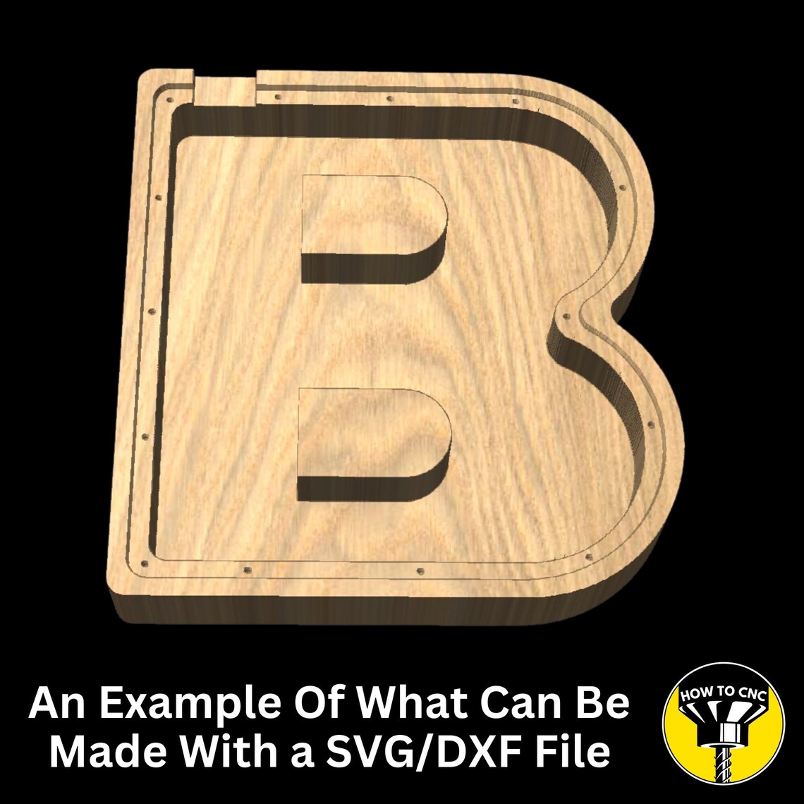 Letter B Money Box CNC File, Money Box SVG, Money Box DXF File, Kids ...