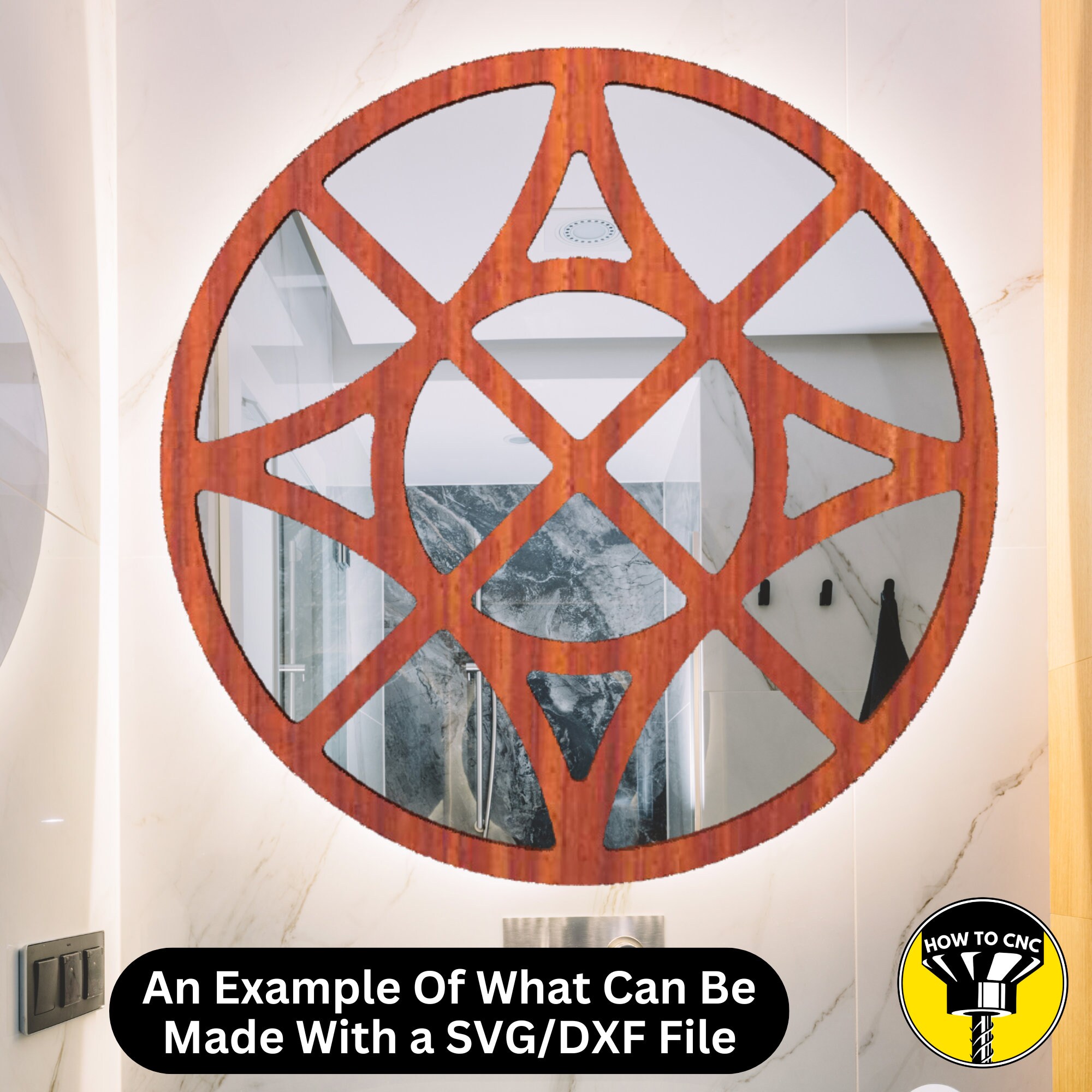 Mirror Frame SVG, Mirror SVG File Vector for Cnc Router Machine, Mirror ...