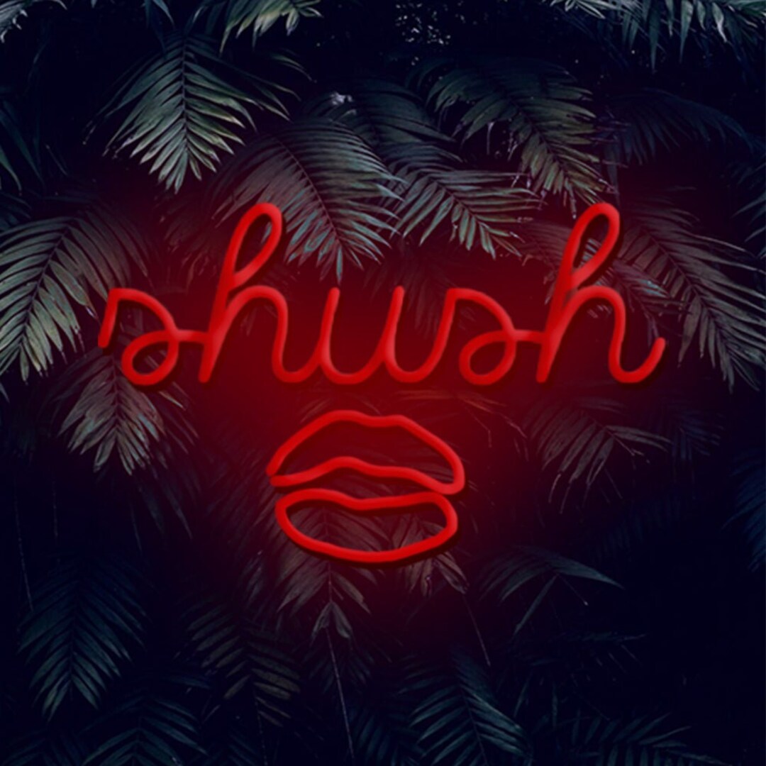 Shush Lips LED Neon Sign - Etsy