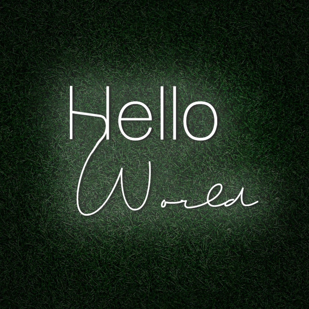 Hello World LED Neon Sign - Etsy