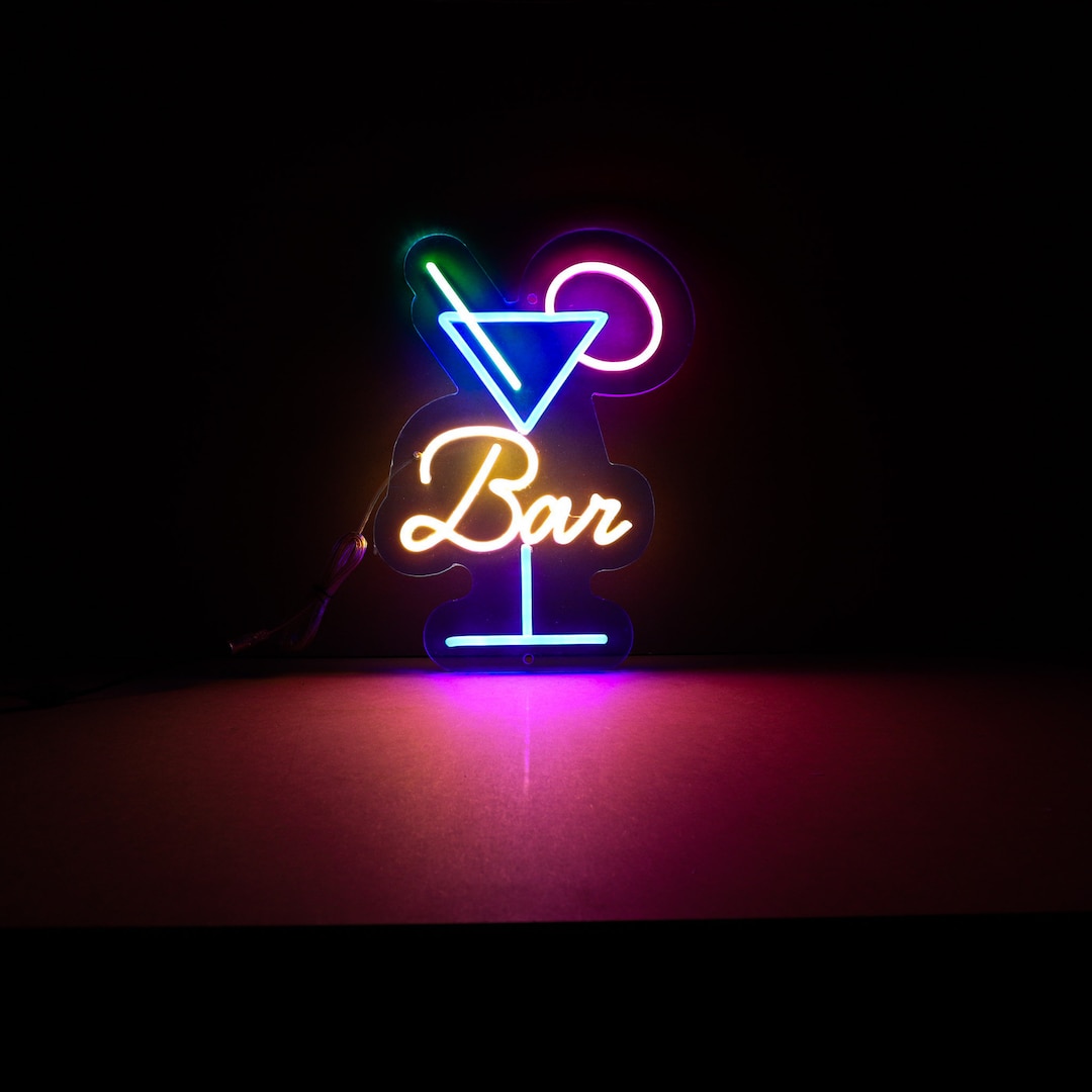 Bar Drink Glass LED Neon Sign - Etsy