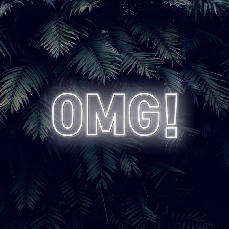 OMG Outline LED Neon Sign - Etsy