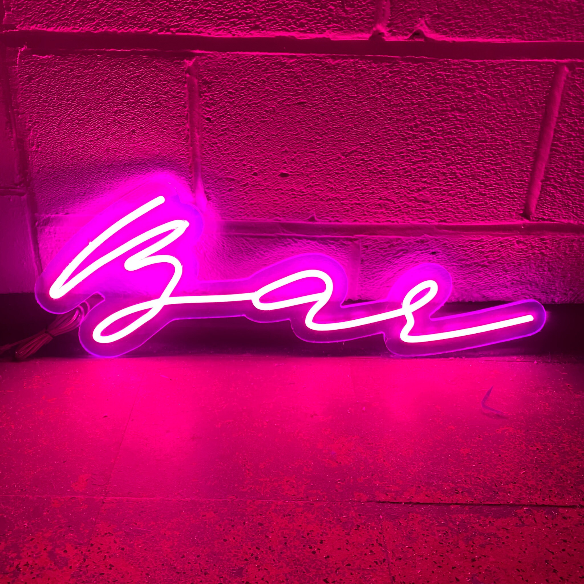 Bar Script LED Neon Sign - Etsy
