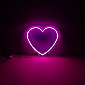 Heart Neon Sign 14x15 LED Neon Heart Light W/ - Etsy