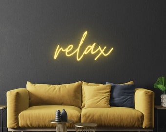 Time to Relax Led Neon Sign, Time to Relax Light up Sign, Relax Led ...
