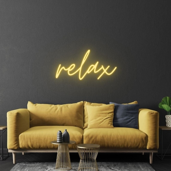 Relax Sign LED Neon Sign - Etsy