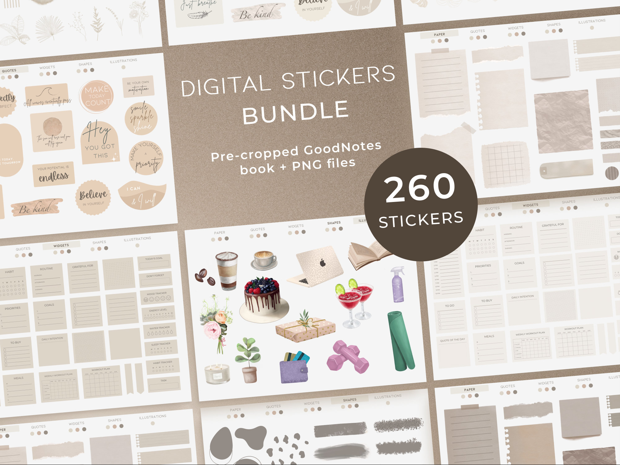 Digital Stickers Book for Goodnotes Digital Planner Stickers - Etsy