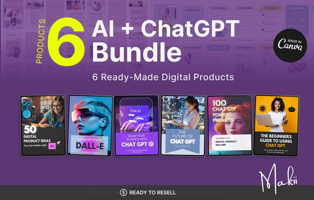 AI + Chatgpt Bundle, PLR - Etsy