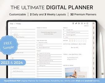 Minimalist Digital Planner, Undated Goodnotes Planner, Daily, Weekly ...