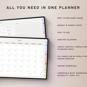 Digital Planner, Goodnotes Planner, Daily, Weekly & Monthly Planner ...
