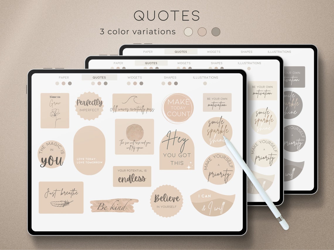 Digital Stickers Book for Goodnotes, Digital Planner Stickers, iPad ...