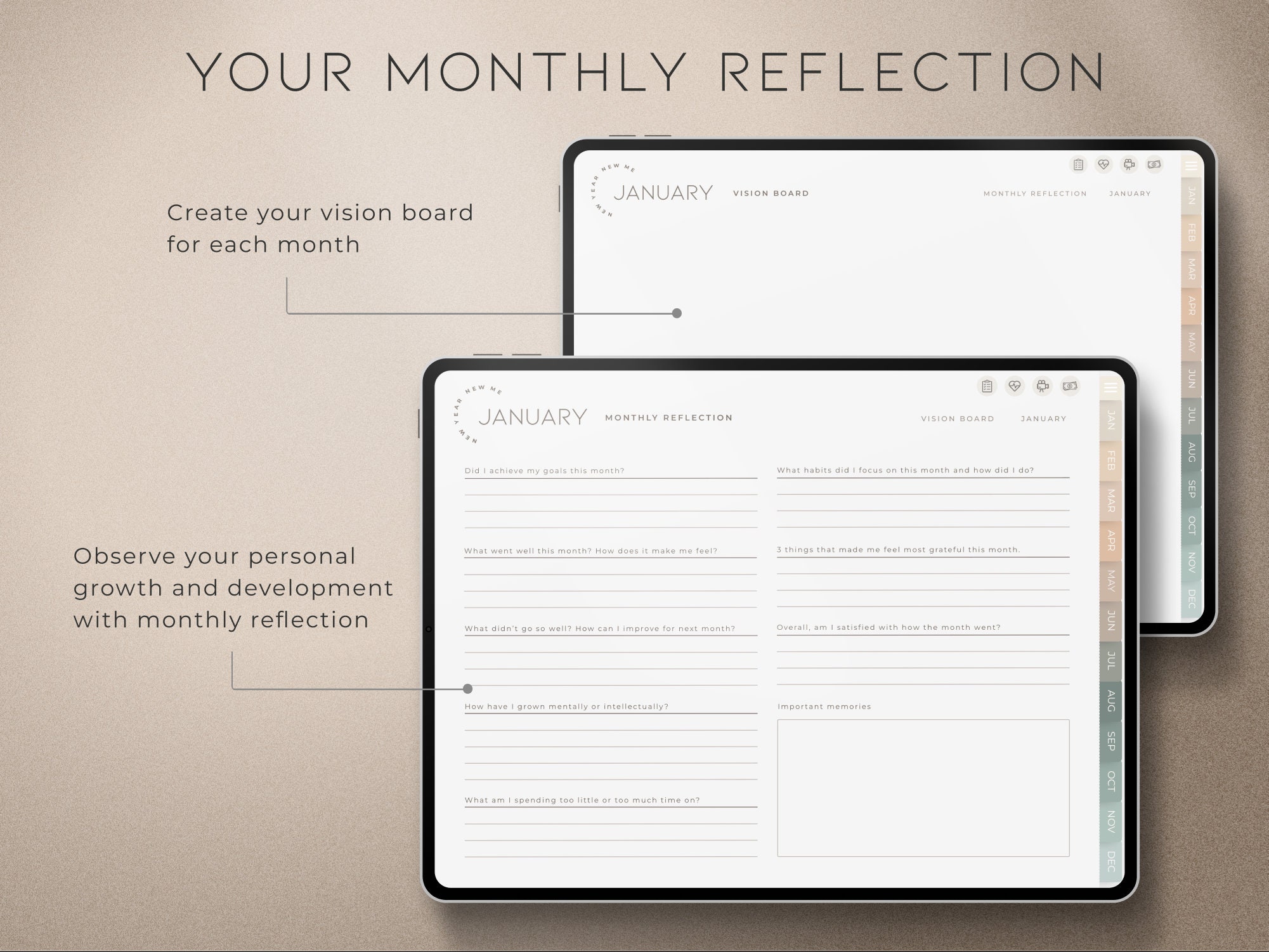 Minimalist Digital Planner, Undated Goodnotes Planner, Daily, Weekly ...