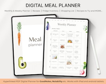 Recipe Book in Portuguese for Goodnotes Ipad, Notability Digital Weekly ...