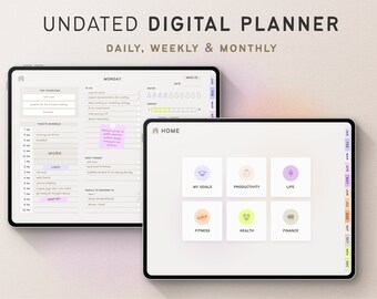 Minimalist Digital Planner, Undated Goodnotes Planner, Daily, Weekly ...