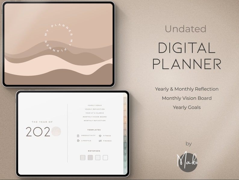 Minimalist Digital Planner Undated Goodnotes Planner Daily - Etsy