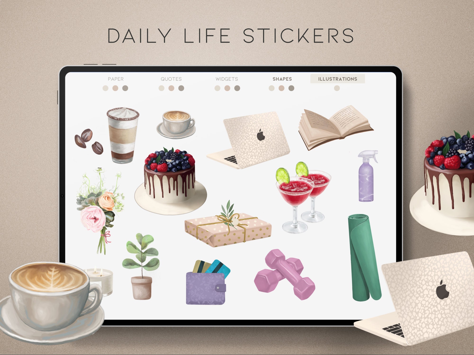 Digital Stickers Book for Goodnotes, Digital Planner Stickers, iPad ...