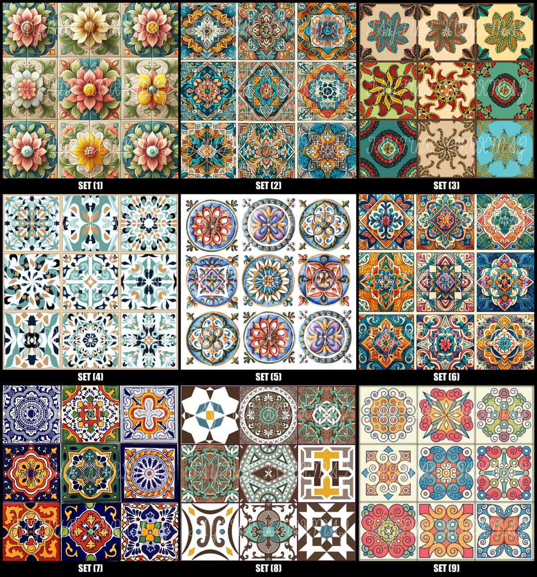 Unique and Inteserting Design. 9 Sets of 81 Pieces. Modern Versions of ...