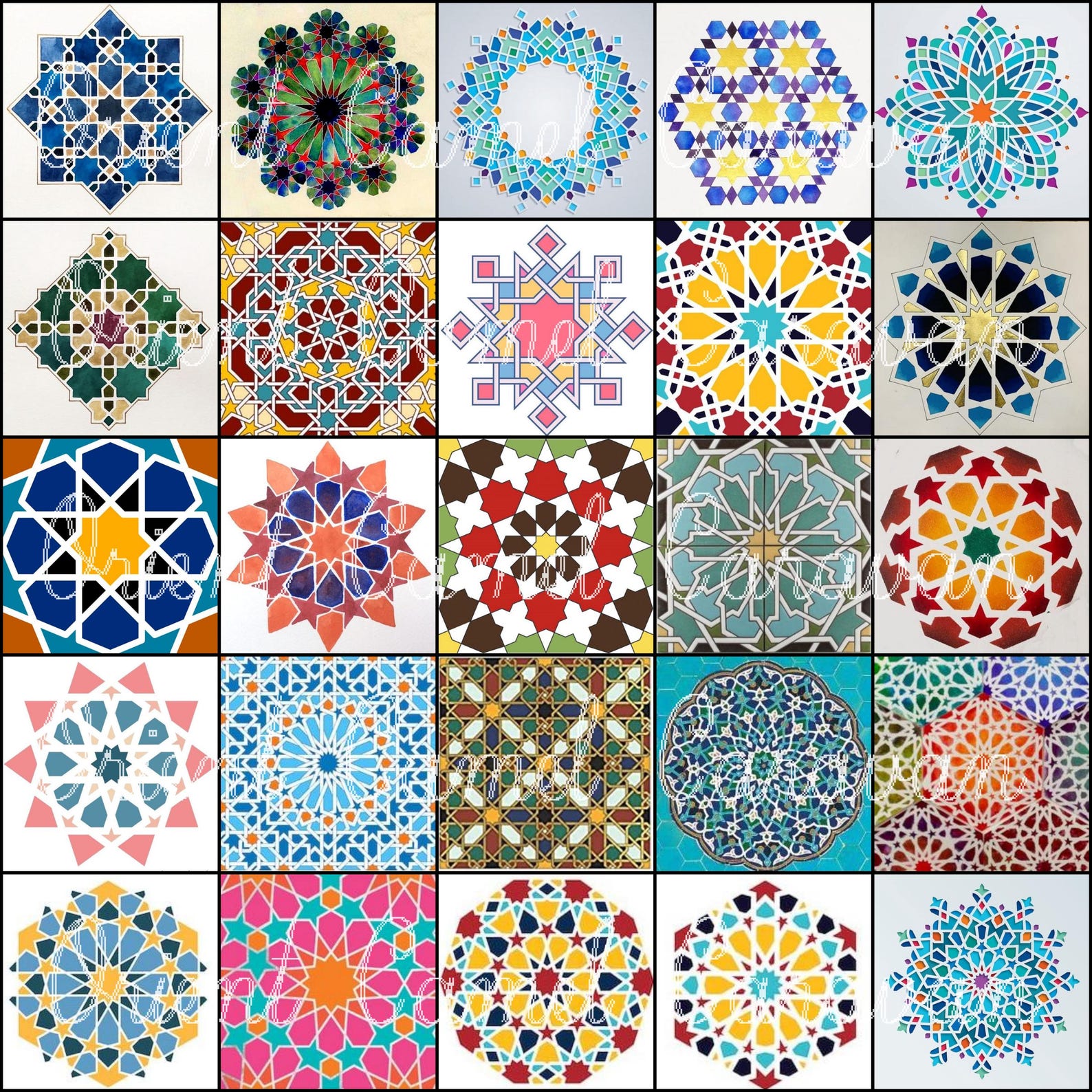 25 PCS Islamic PVC Tiles Collection. 300 Different Patterns Options ...