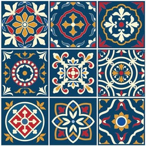 108 Pcs Azule and Talavera Pvc Foam Board Flexible Tiles. Home Decor ...