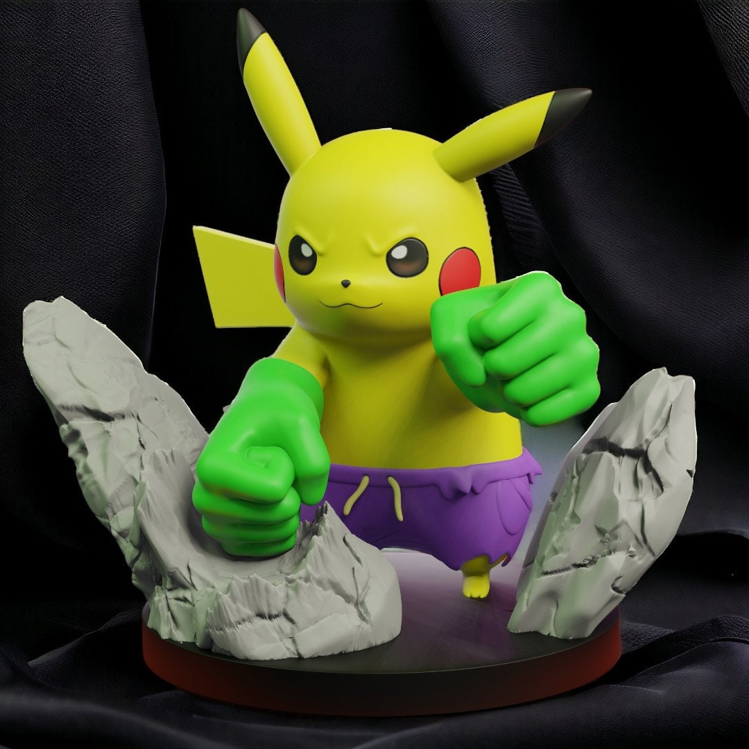 Pikachu Muscle Pokemon 3D Stl File Pokemon 3D Print Digital File - Etsy