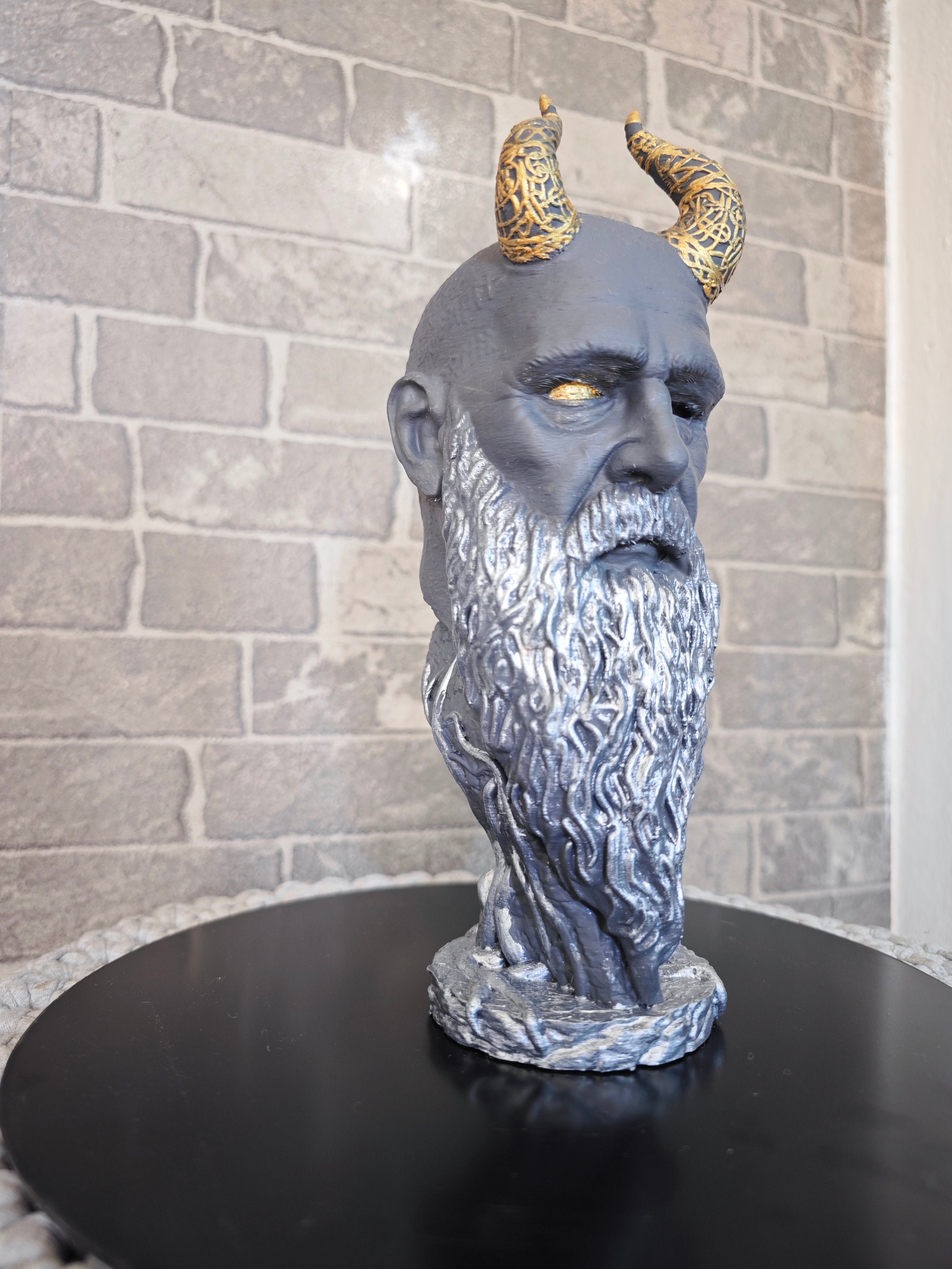 Gothic Desk Decor, Headphone Stand, 3D Printed Statue Figure, Kratos ...