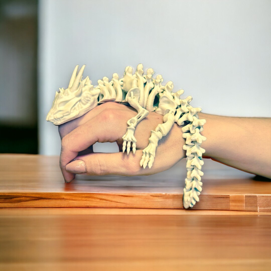 Skeleton Dragon 3D STL FİLE Articulated Skeleton Dragon 3D Print Stl ...