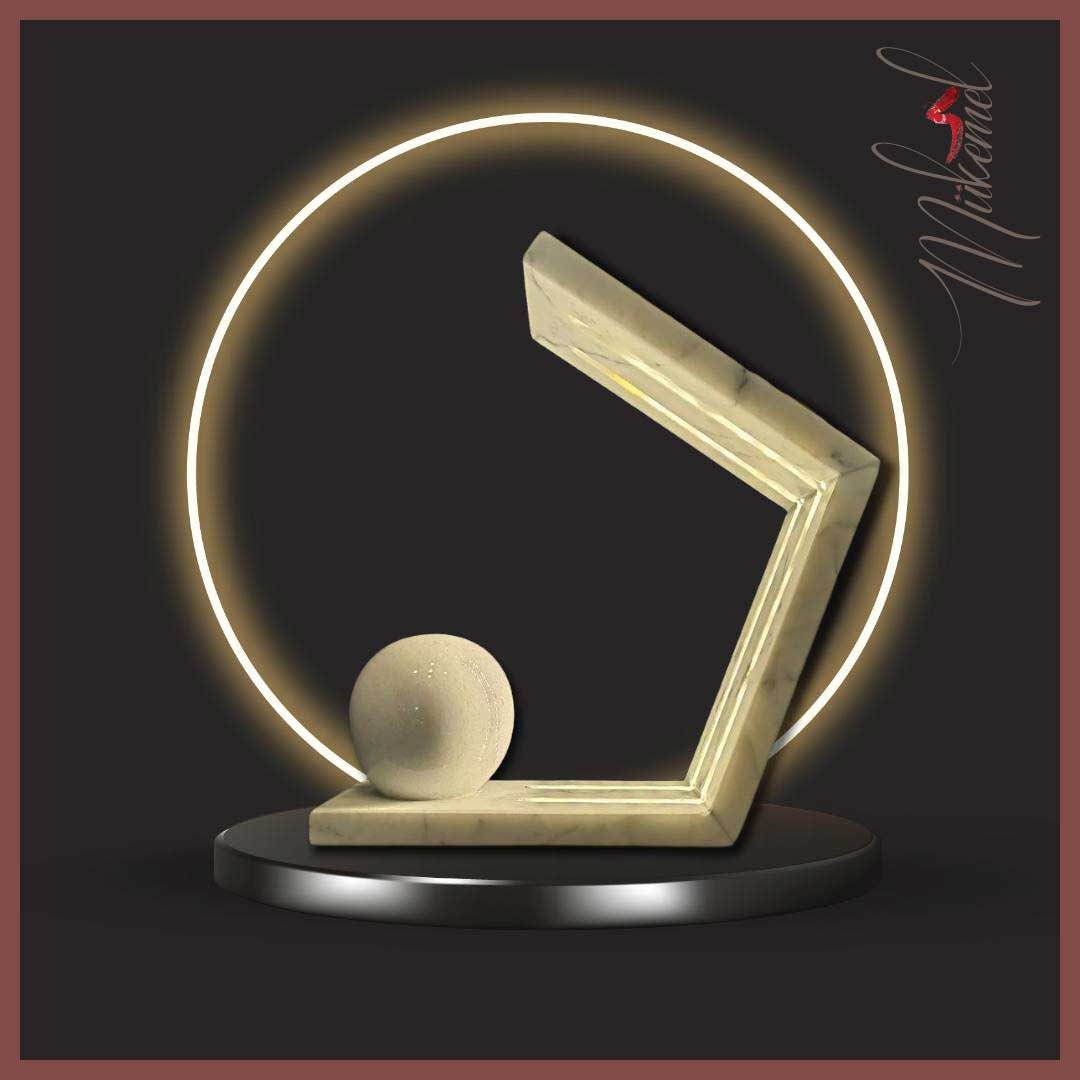 Marble Pearl of Wisdom Lamp 11.85 Inch Handmade LED Marble - Etsy