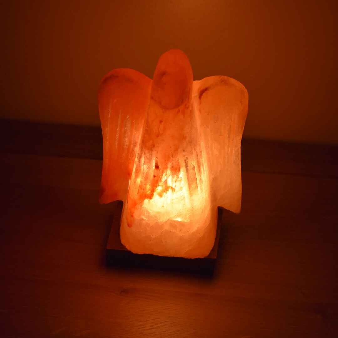 Himalayan Pink Salt Angel Lamp Hand Carved 2-3 Kg Rock Salt Lamp ...
