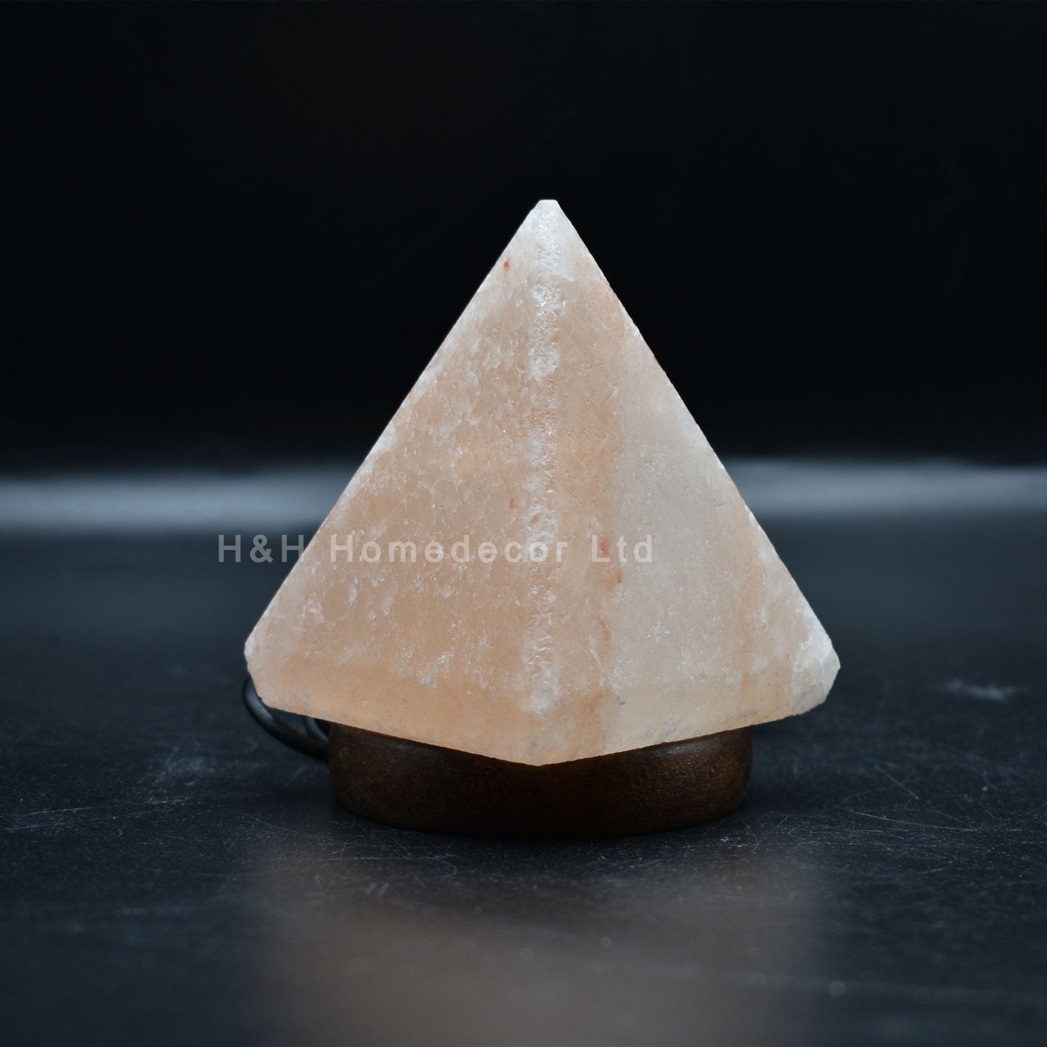 Himalayan Salt Lamp Pyramid Shape Handmade Pink Rock Salt USB - Etsy