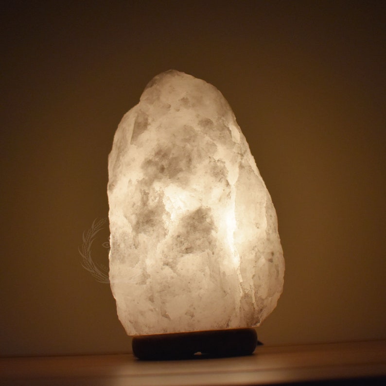 Himalayan White Rock Salt Lamp 100% White Salt Lamp Hand - Etsy