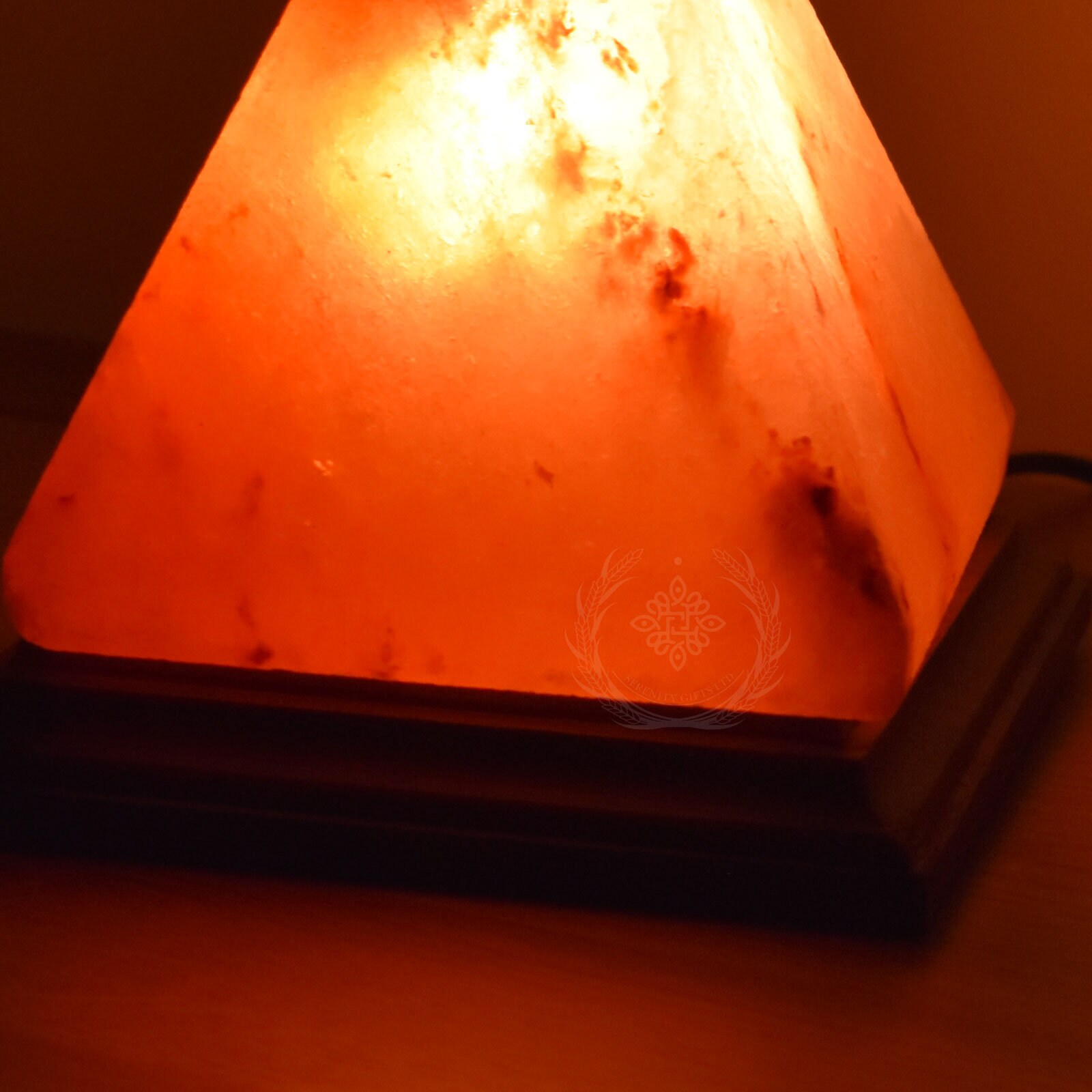 Himalayan Pink Salt Lamp Pyramid Shape 100% Hand Crafted Crystal Rock ...